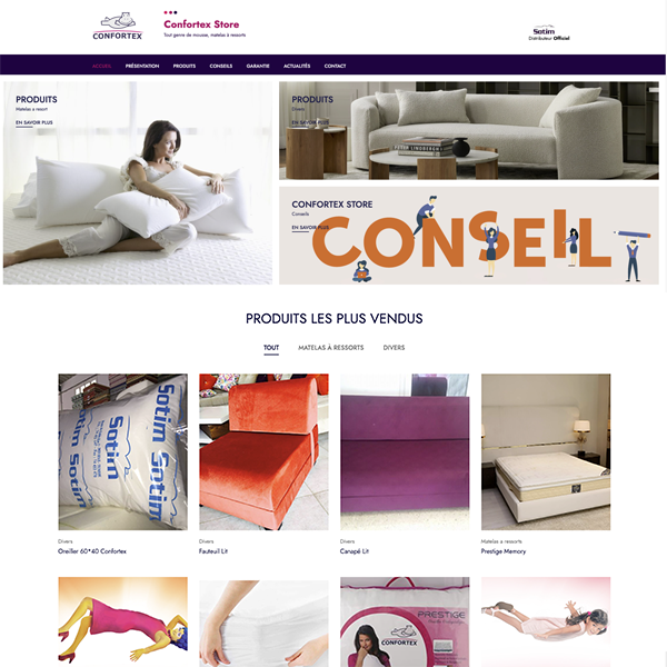 Accueil Confortex store sfax